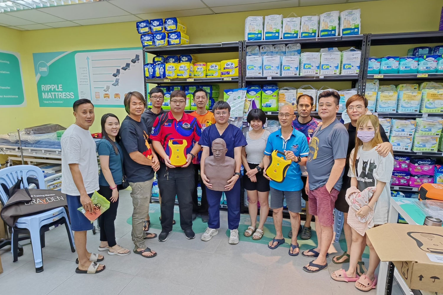 AED installed in retail shop - Vitalfour Medical