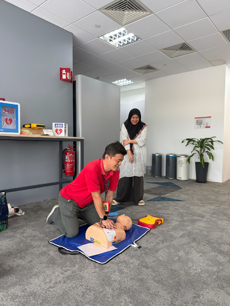 AED installed in office, Johor Bahru - Vitalfour Medical