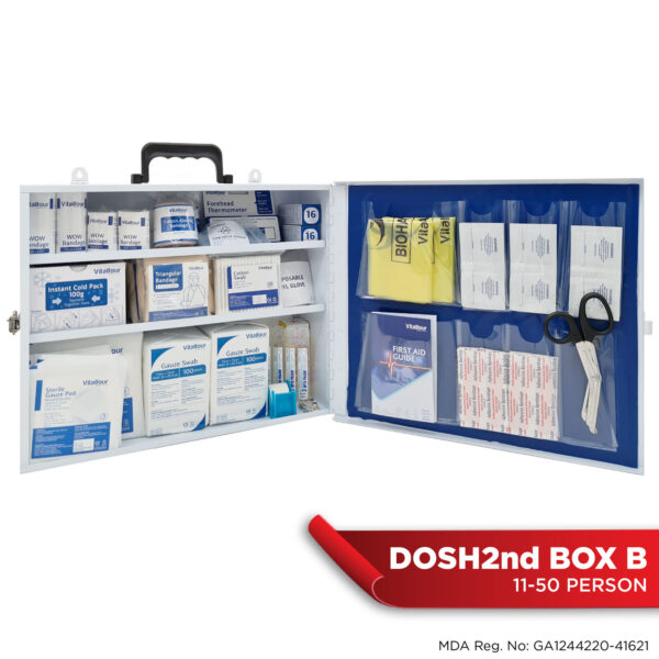 DOSH2ND First Aid Kit Box B | Malaysia DOSH Compliance - Vitalfour Medical