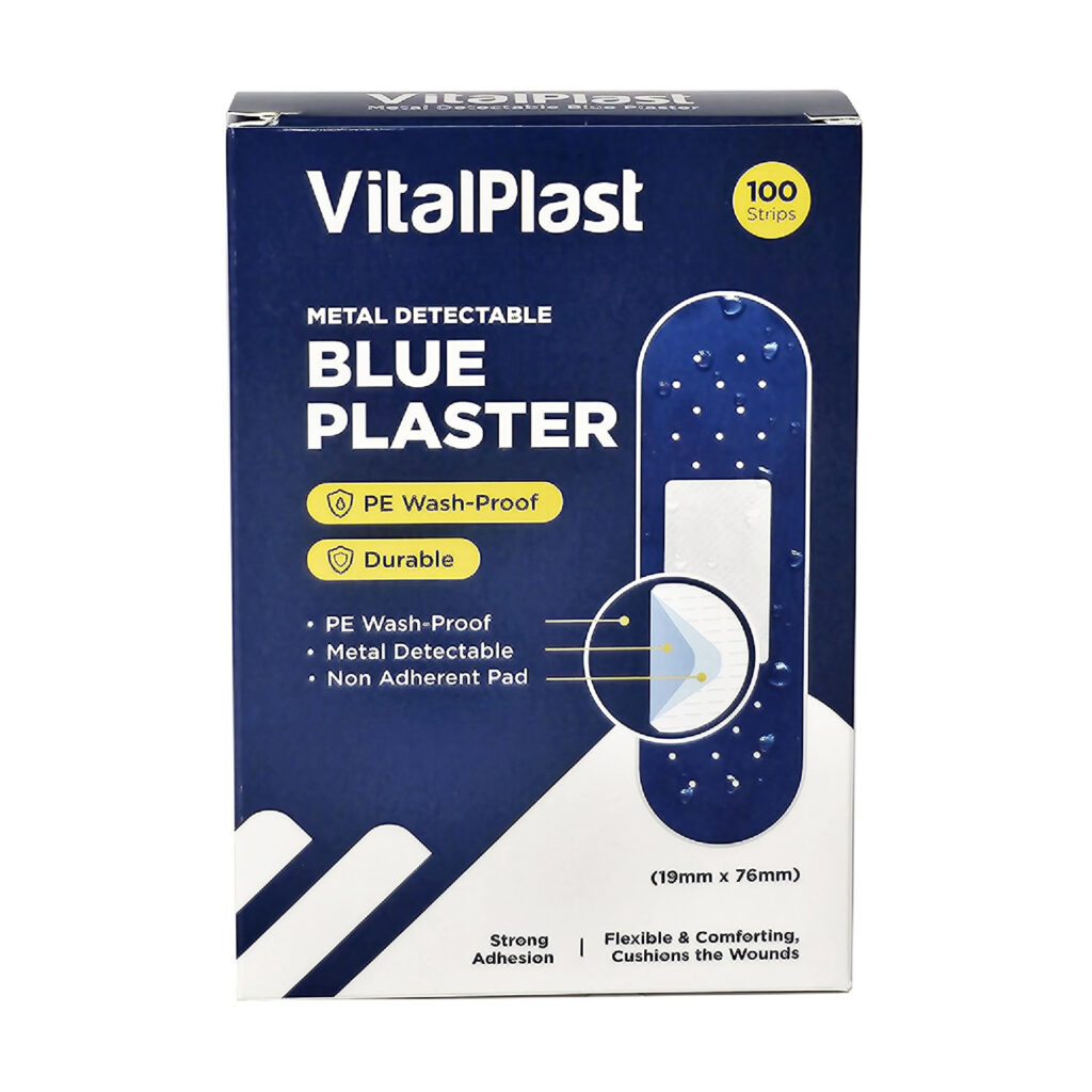 PE Blue Plaster Metal Detectable - Vitalfour Medical