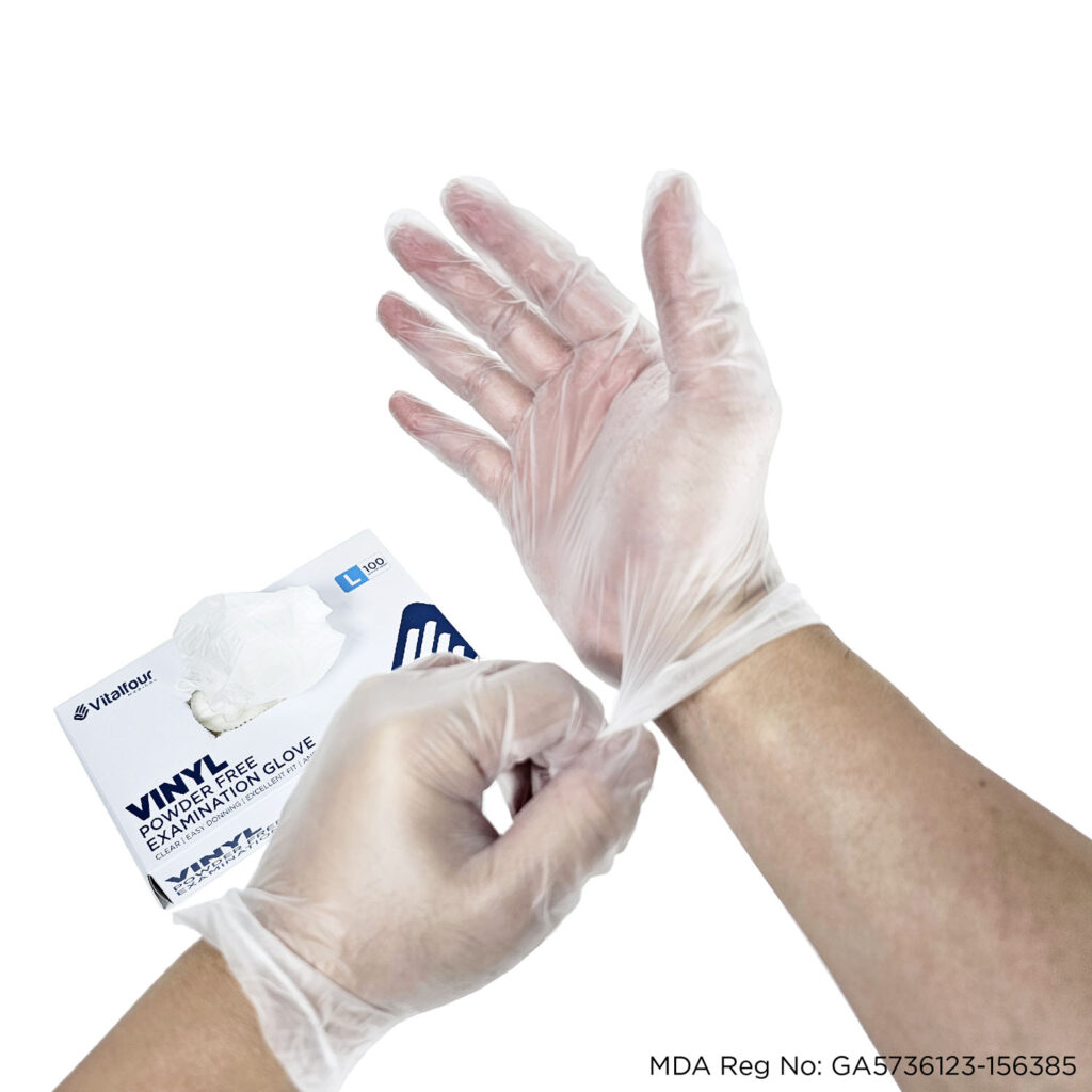 Vinyl Powder Free Examination Glove - Vitalfour Medical
